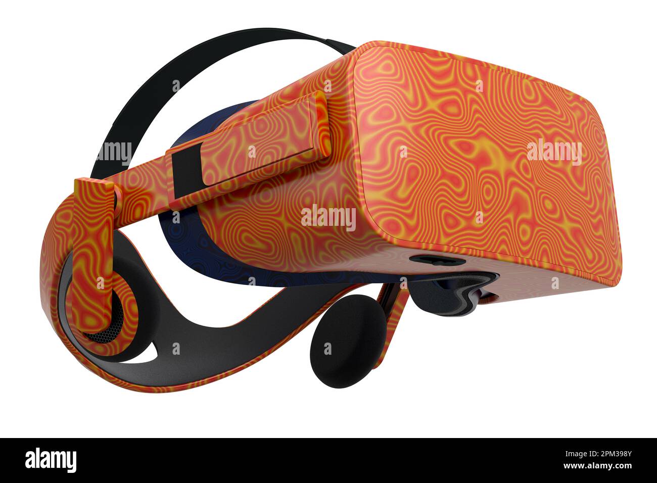 Realistic virtual reality glasses with seamless wavy pattern isolated ...