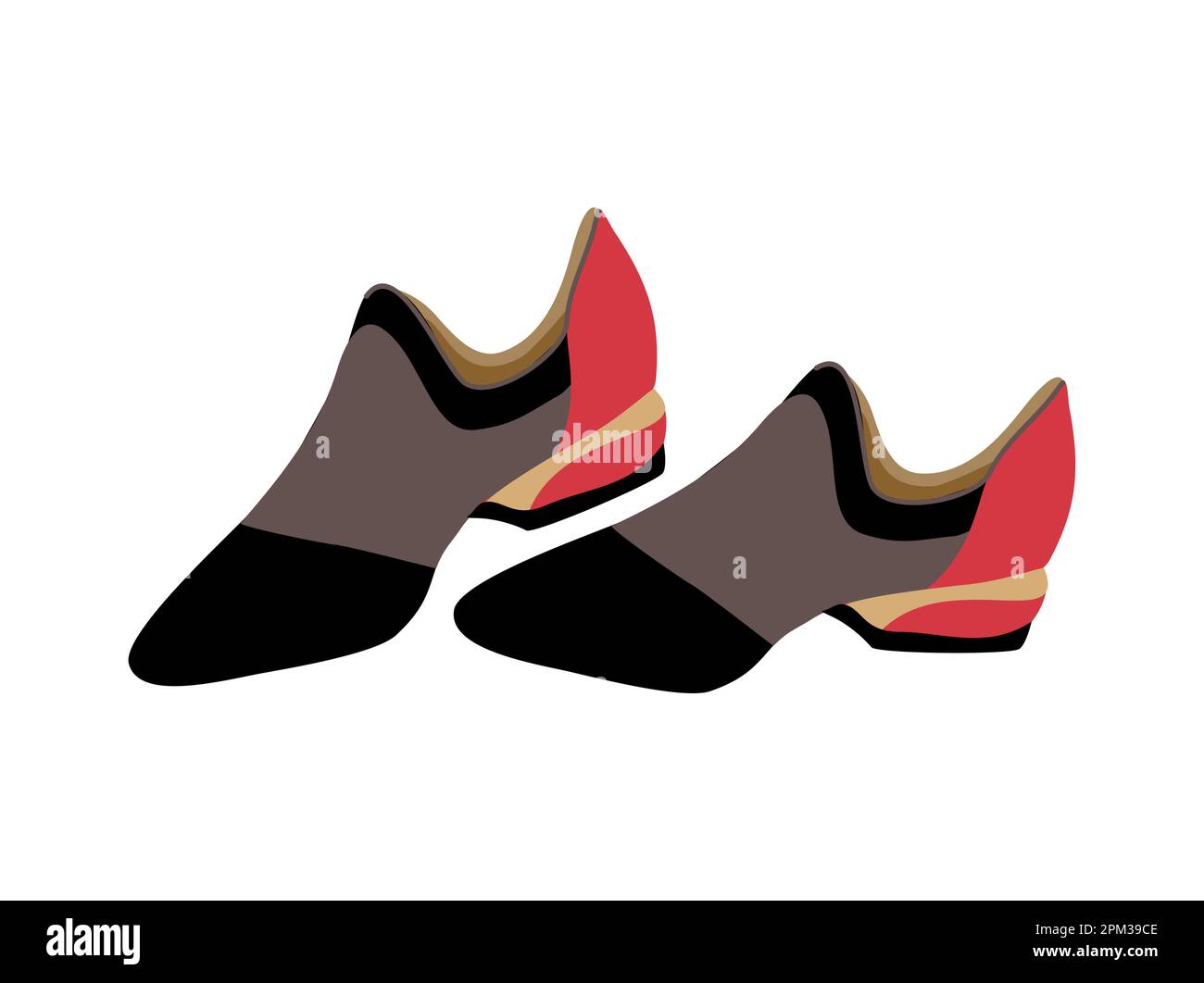 Gold shoes isolated Stock Vector Images - Alamy