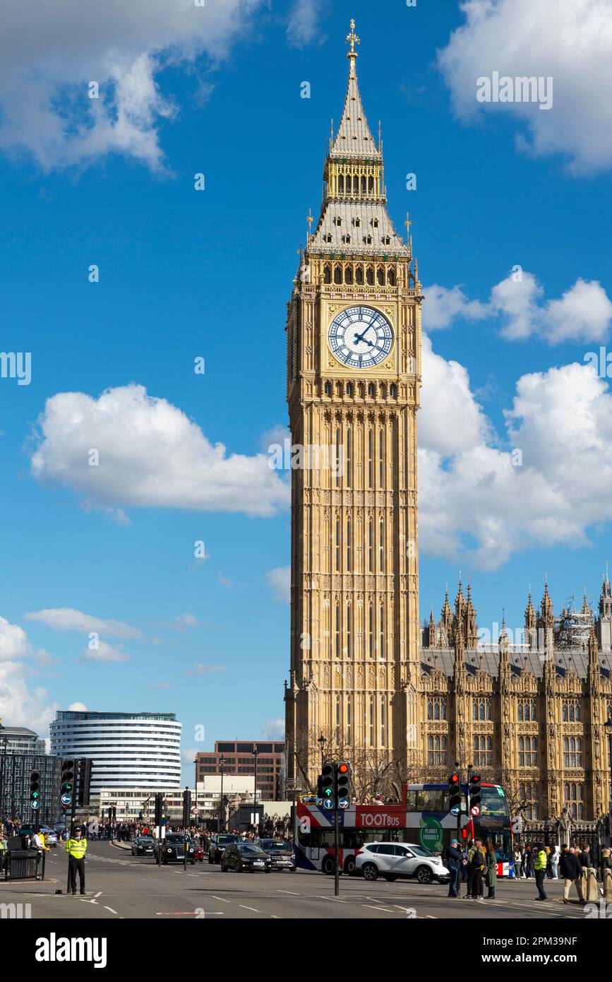 Recently restored Elizabeth Tower, Big Ben, of the Palace of ...