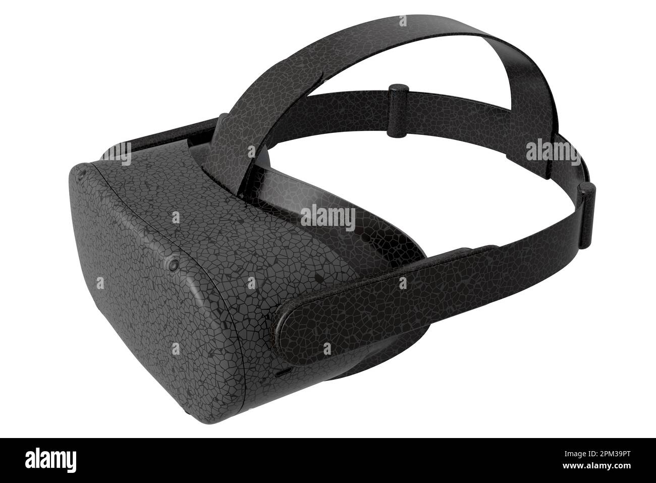 Realistic virtual reality glasses with black marble texture isolated on ...