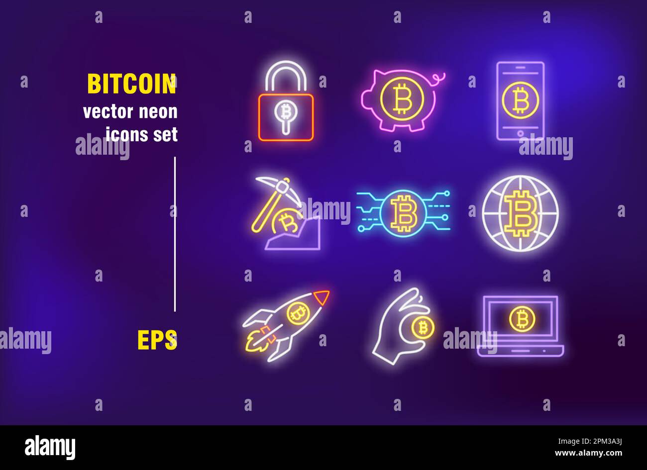 Blue neon icon laptop Stock Vector Images - Alamy