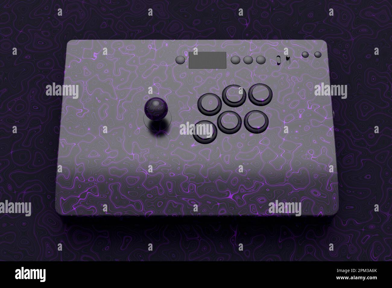 Vintage arcade stick with joystick and tournament-grade buttons with ...