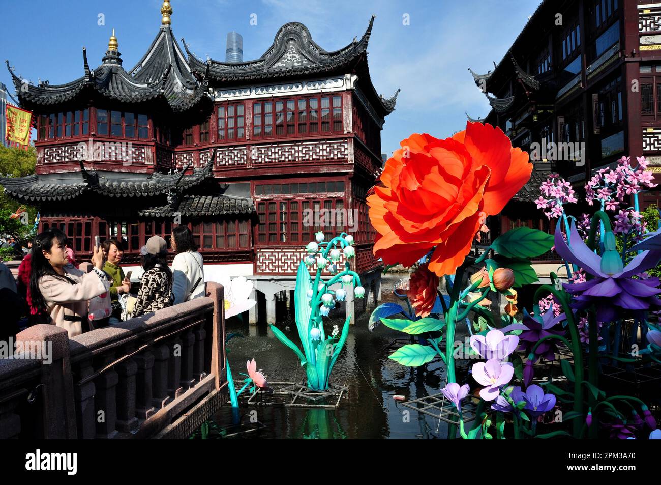The 2023 Huazhao Festival, or flower festival at Yu Garden, attracts ...