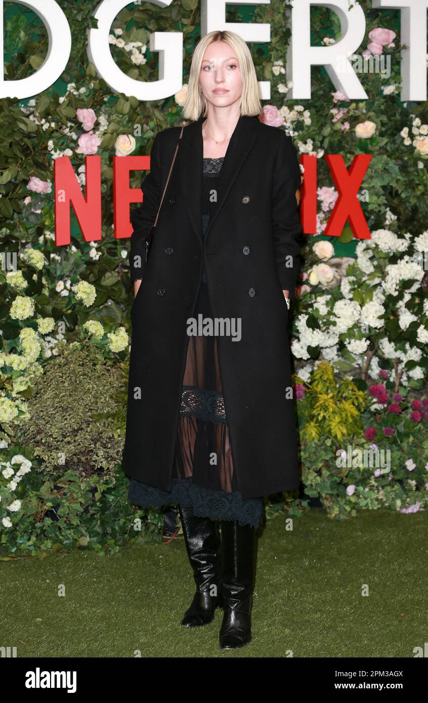 Ella Richards attends the World Premiere of "Bridgerton" Season 2 at The Tate Modern in London ...