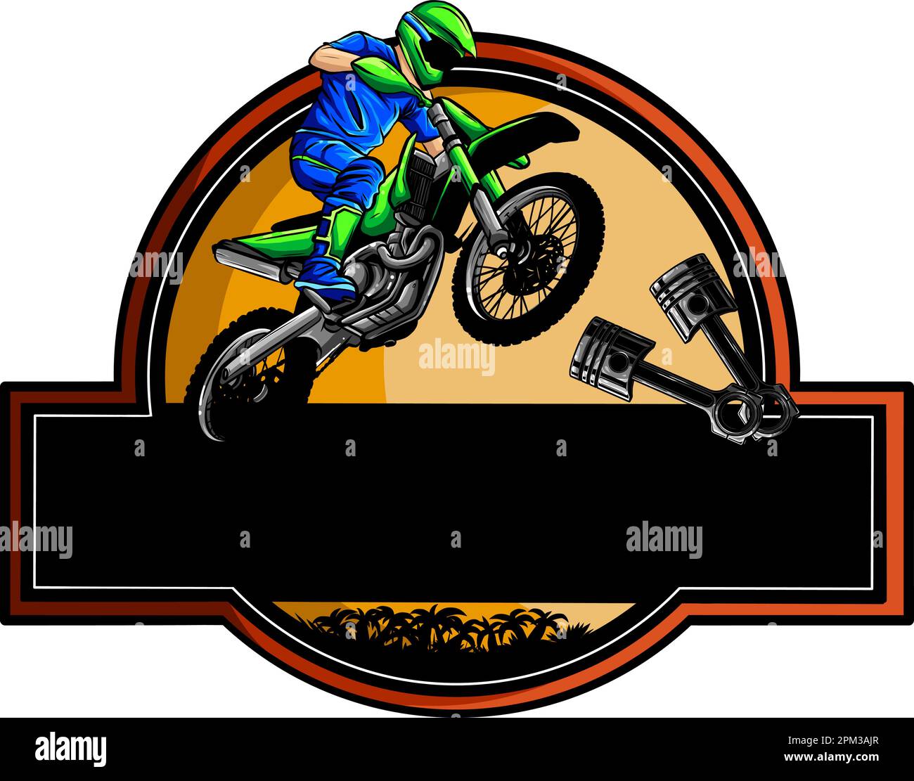 moto cross logo vector illustration racing team dirt bike Stock Vector ...