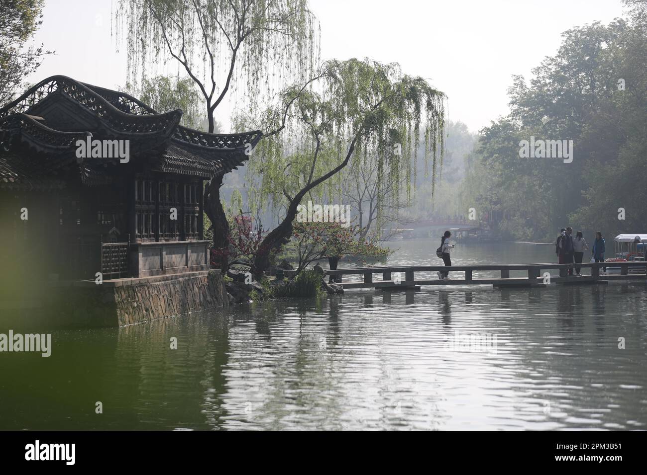 Beautiful spring scenery of the Slender West Lake scenic area attract ...