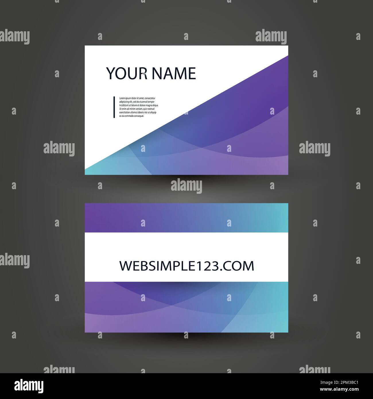 Colorful Modern Style Business Card Template, Back and Front Side ...