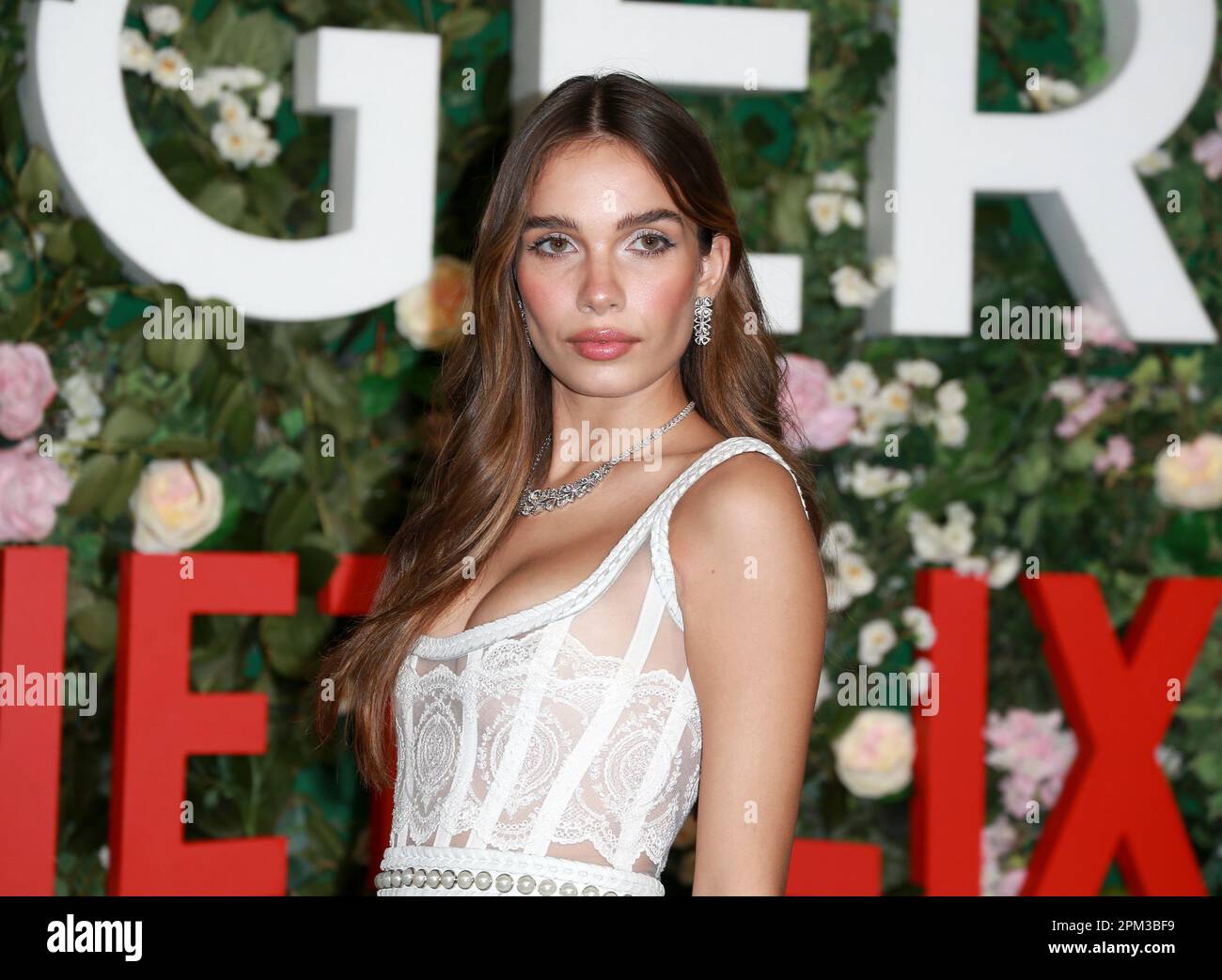 Hana Cross attends the World Premiere of "Bridgerton" Season 2 at The ...