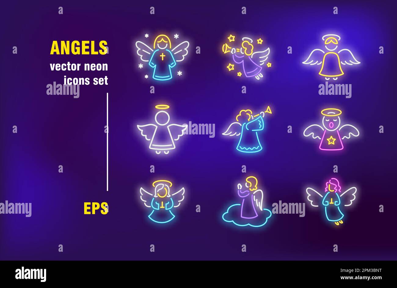 Angels of the night Stock Vector Images - Alamy