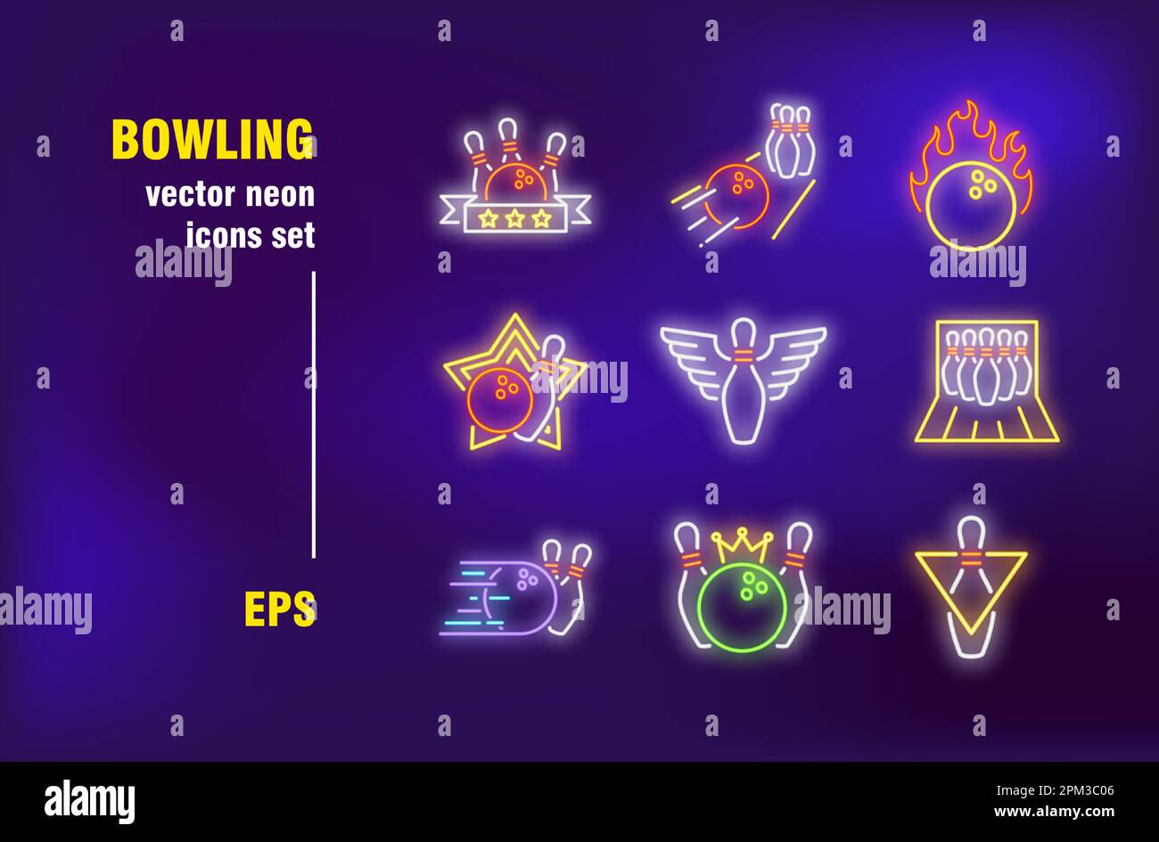 Strike neon style banner hi-res stock photography and images - Alamy