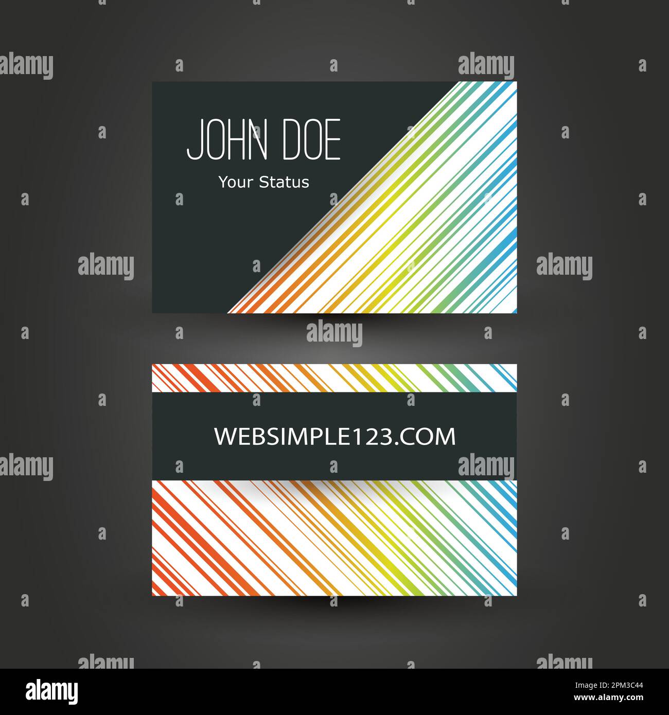 Colorful Modern Style Business Card Template, Back and Front Side ...