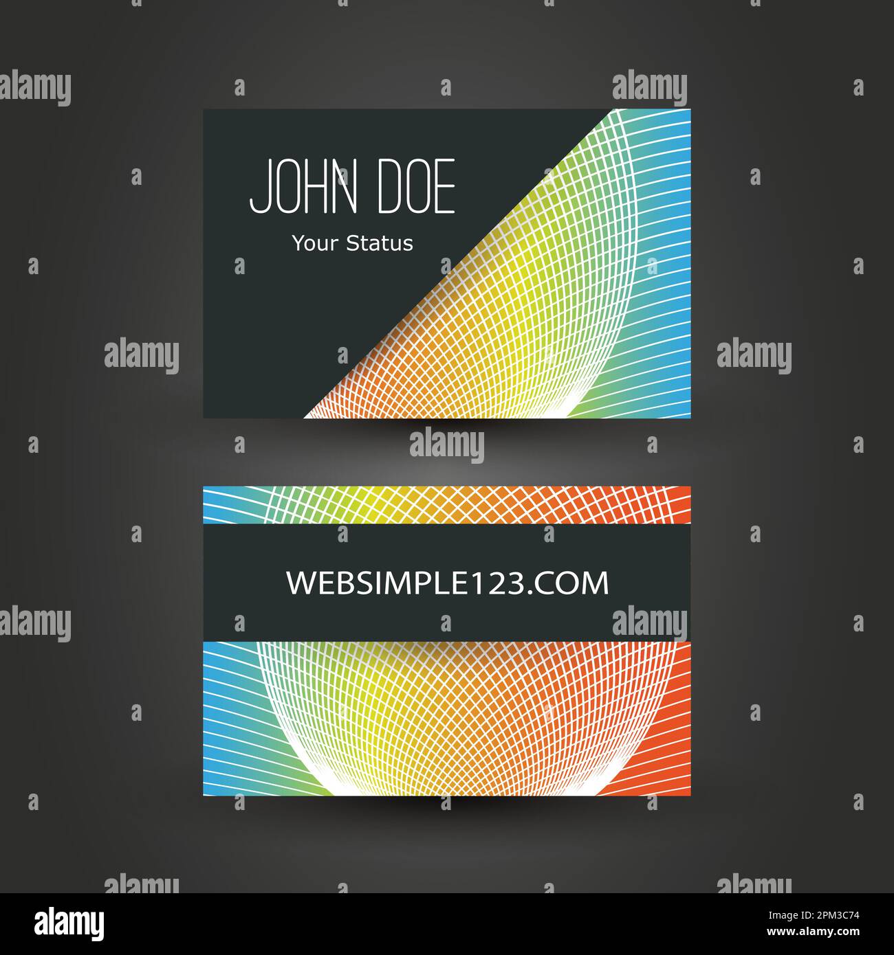 Colorful Modern Style Business Card Template, Back and Front Side ...