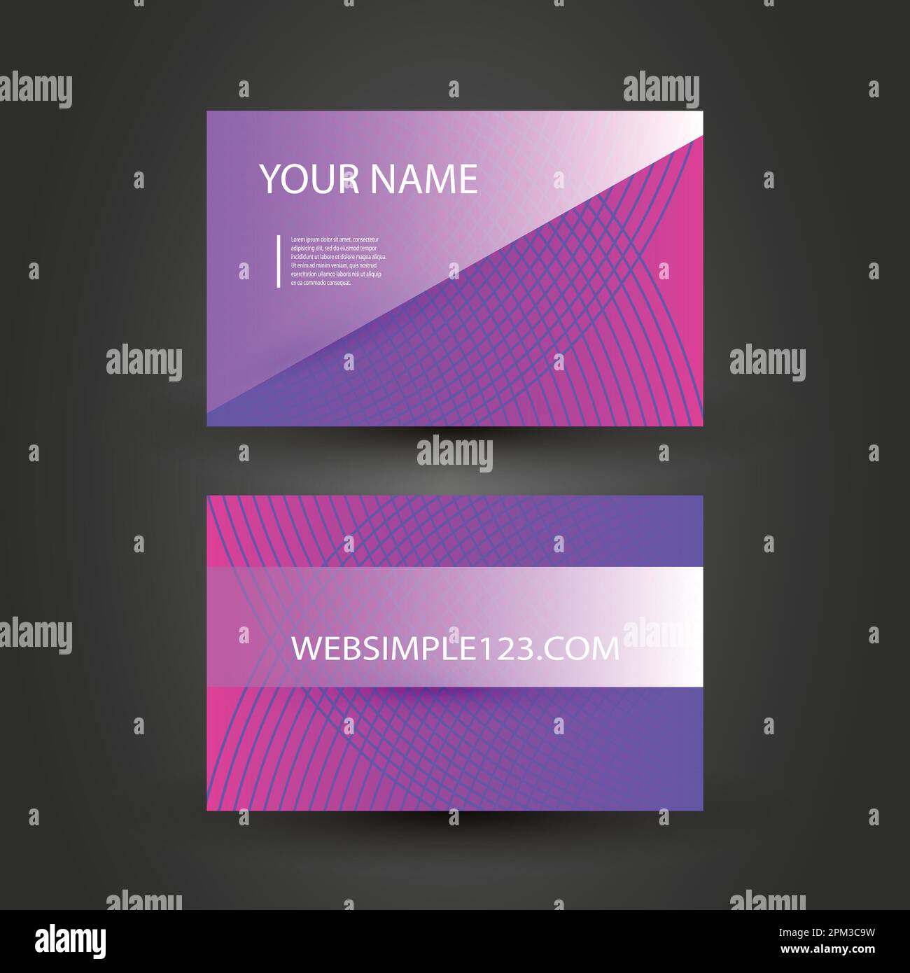 Colorful Modern Style Business Card Template, Back and Front Side ...