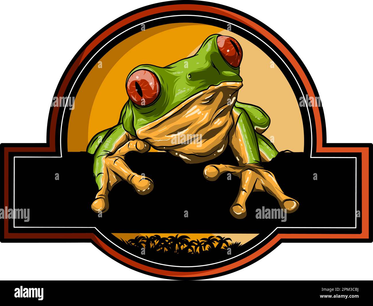 colorful frog mascot logo design vector illustration Stock Vector Image ...