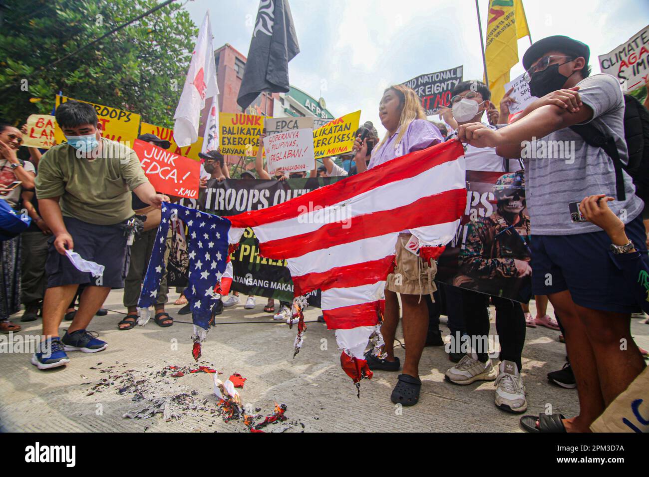 Quezon City, Quezon City, Philippines. 11th Apr, 2023. Protesters ...