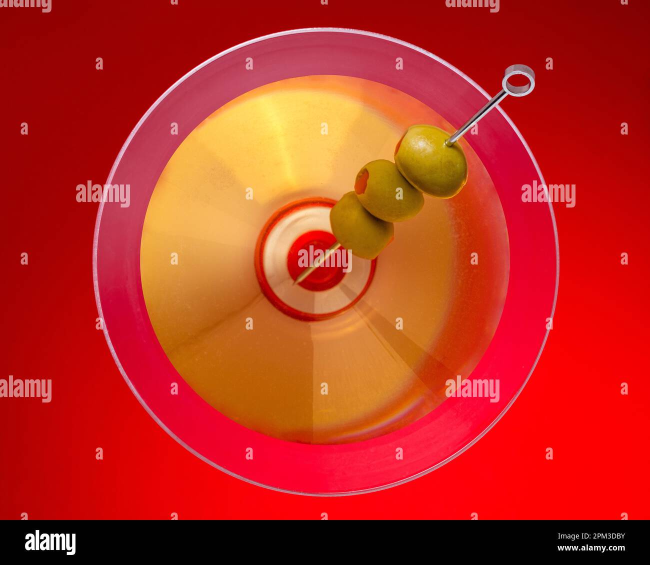Martini from above on white hi-res stock photography and images - Alamy