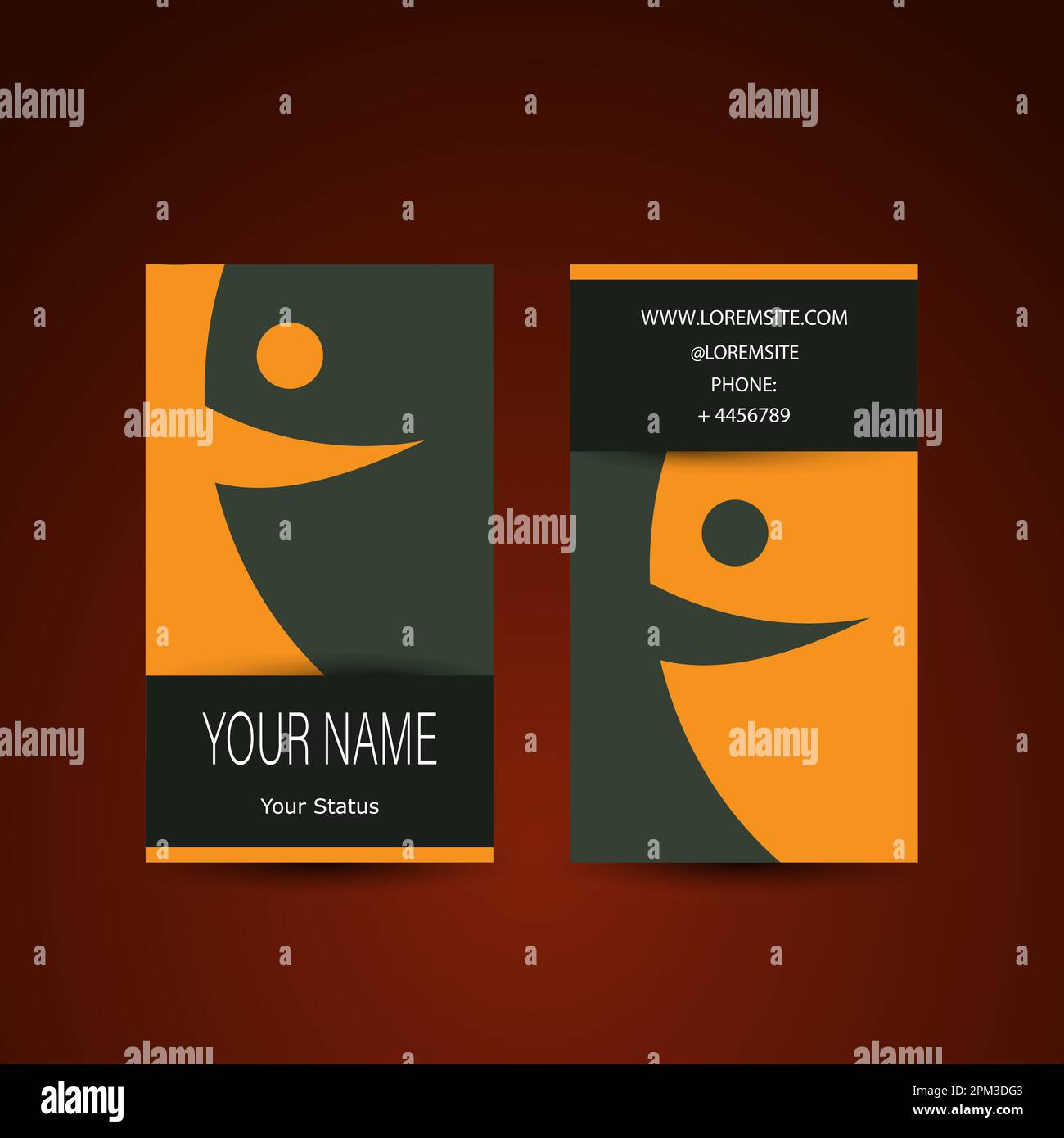 Business Card Design with Smiley Stock Vector Image & Art - Alamy