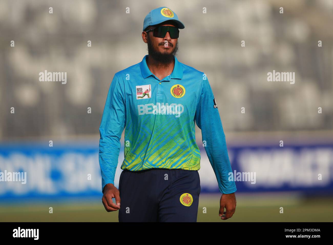 Leg Spinner Rishad Hossain during the Dhaka Premier Division Cricket ...