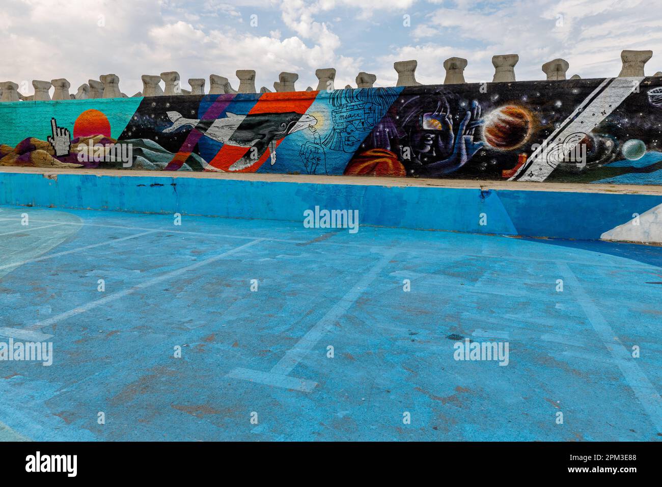 Wall paintings in Constanta Romania Stock Photo - Alamy