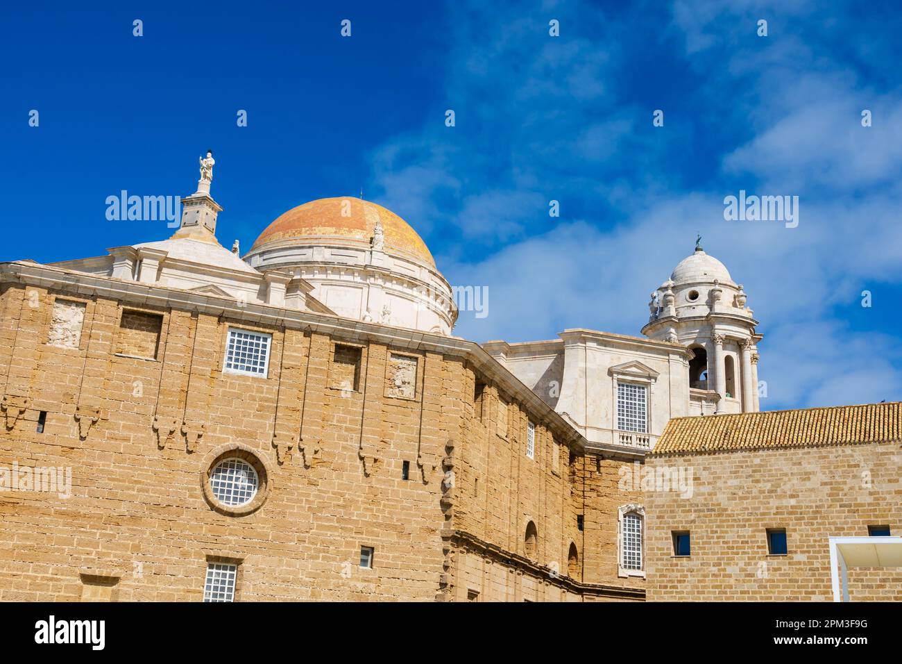 Rear view of the Cathedral of Cadiz, Catedral de Santa Cruz de Cadiz ...