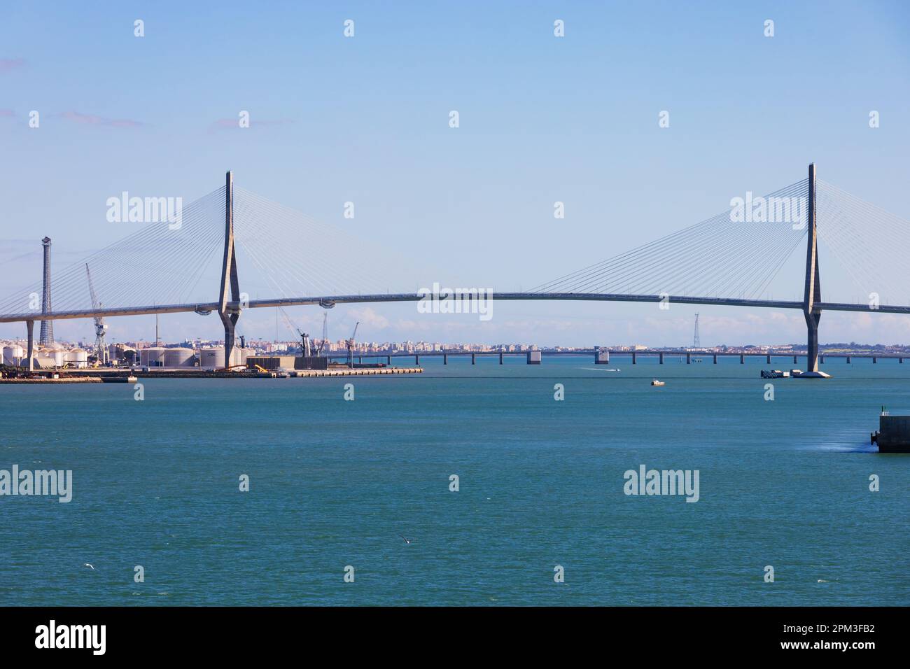 The Puente De La Constitución De 1812 cable stayed suspension bridge ...