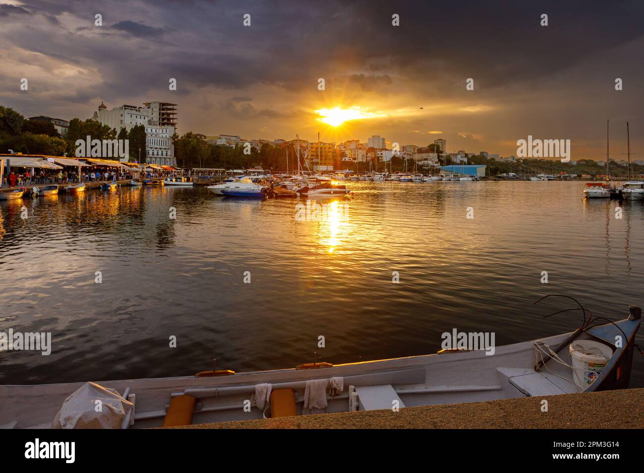 The harbor of Constanta at the Black Sea in Romania Stock Photo - Alamy