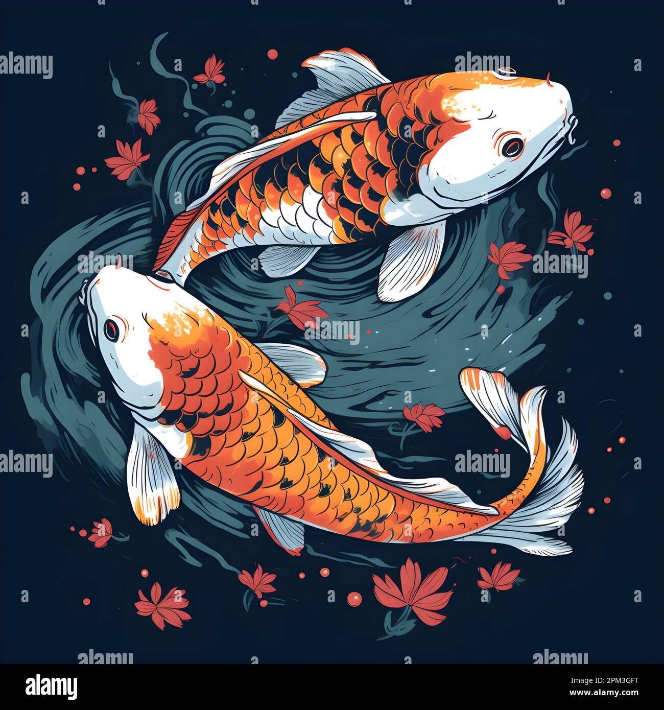 Beautiful Koi Fish Drawings