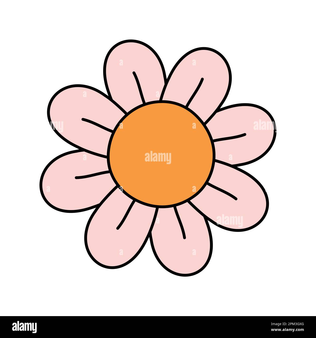 Vector groovy retro flower Stock Vector Image & Art - Alamy