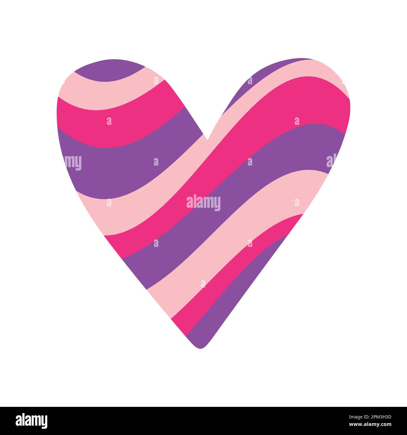 Vector retro groovy pink striped heart Stock Vector Image & Art - Alamy