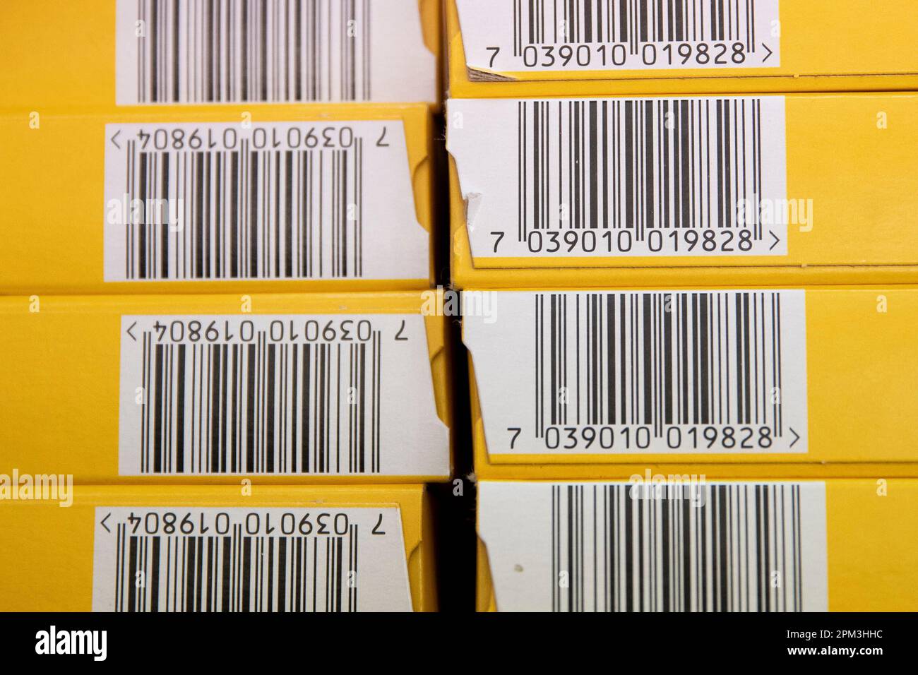 Oslo 20230404.Illustration photo of a barcode. The barcode turns 50 ...