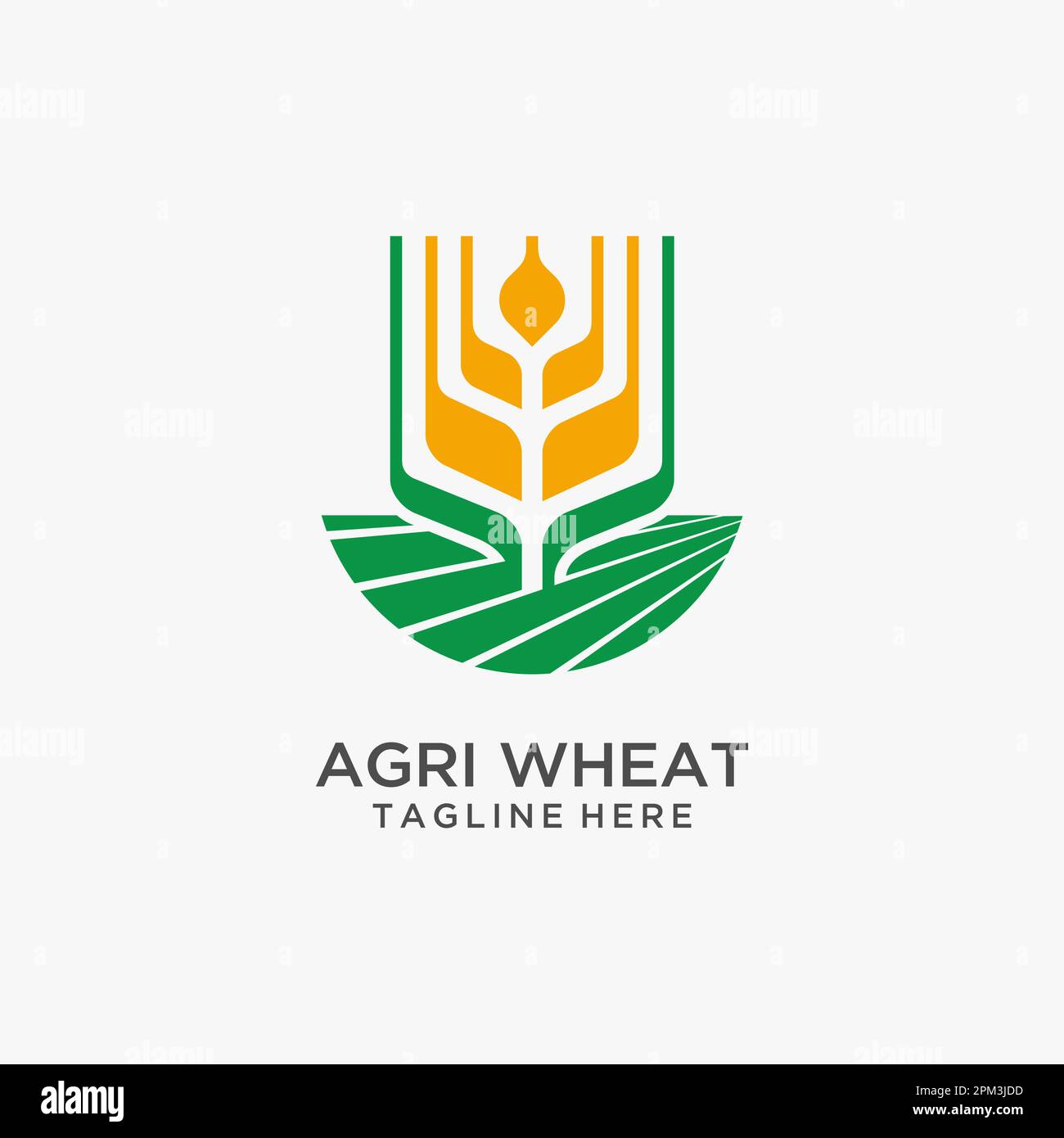 Wheat Iconic Logo Designs Template Vector Wheat Farm Logo