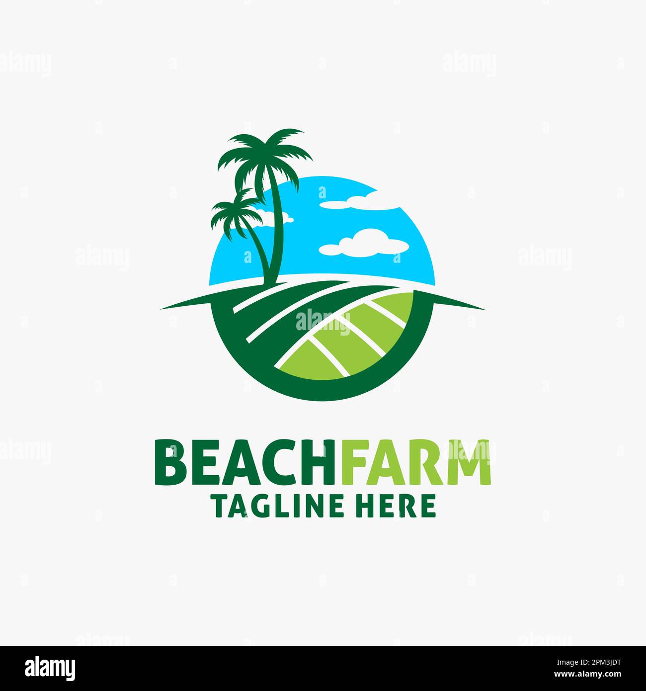 Abstract farm landscape green Stock Vector Images - Alamy