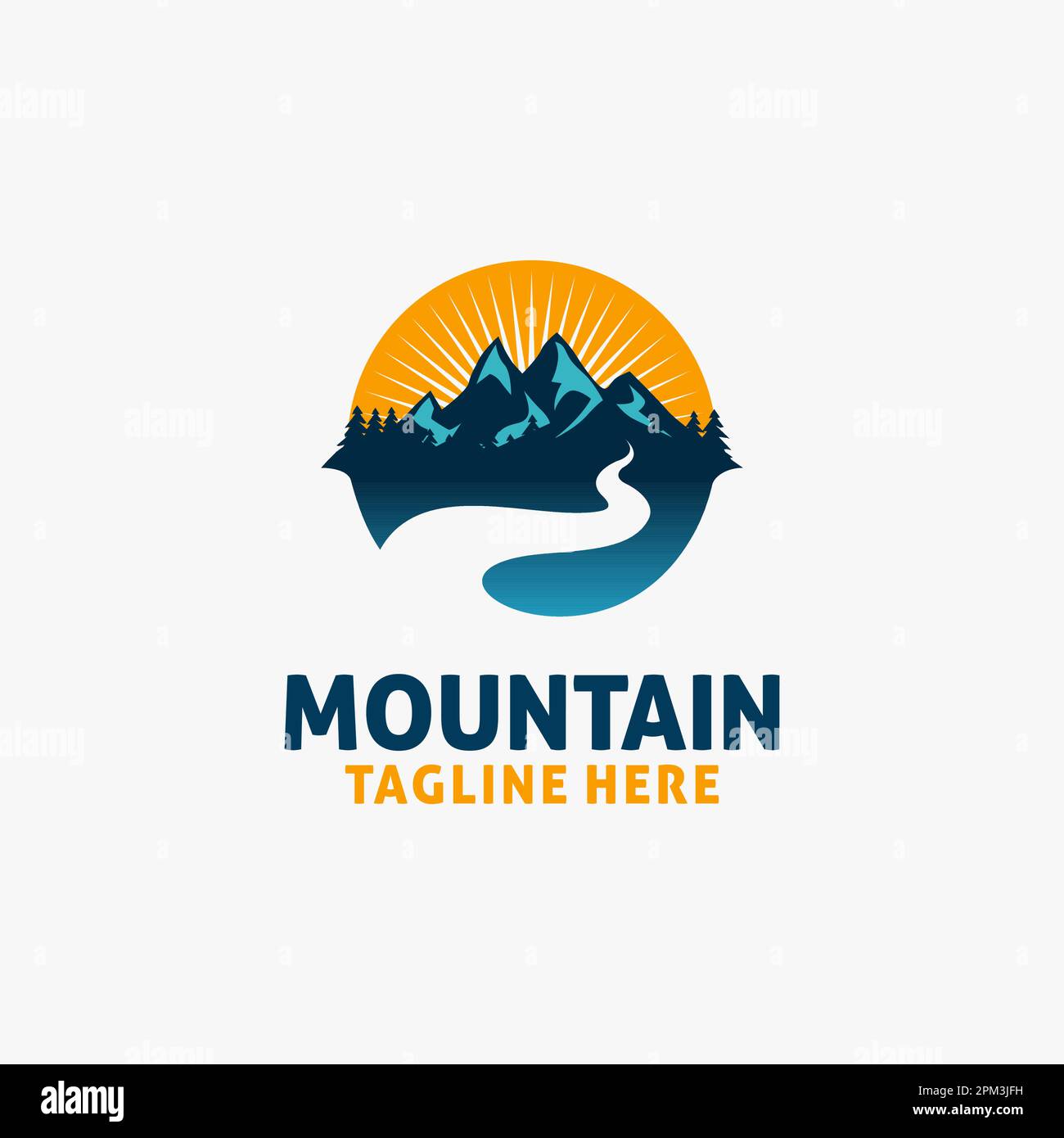 Panorama forest mountain landscape Cut Out Stock Images & Pictures - Alamy