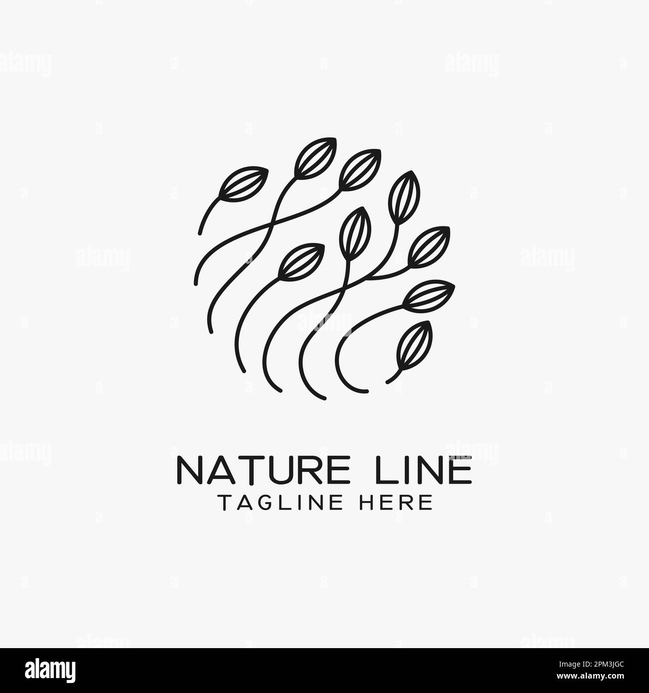Nature line logo design Stock Vector Image & Art - Alamy