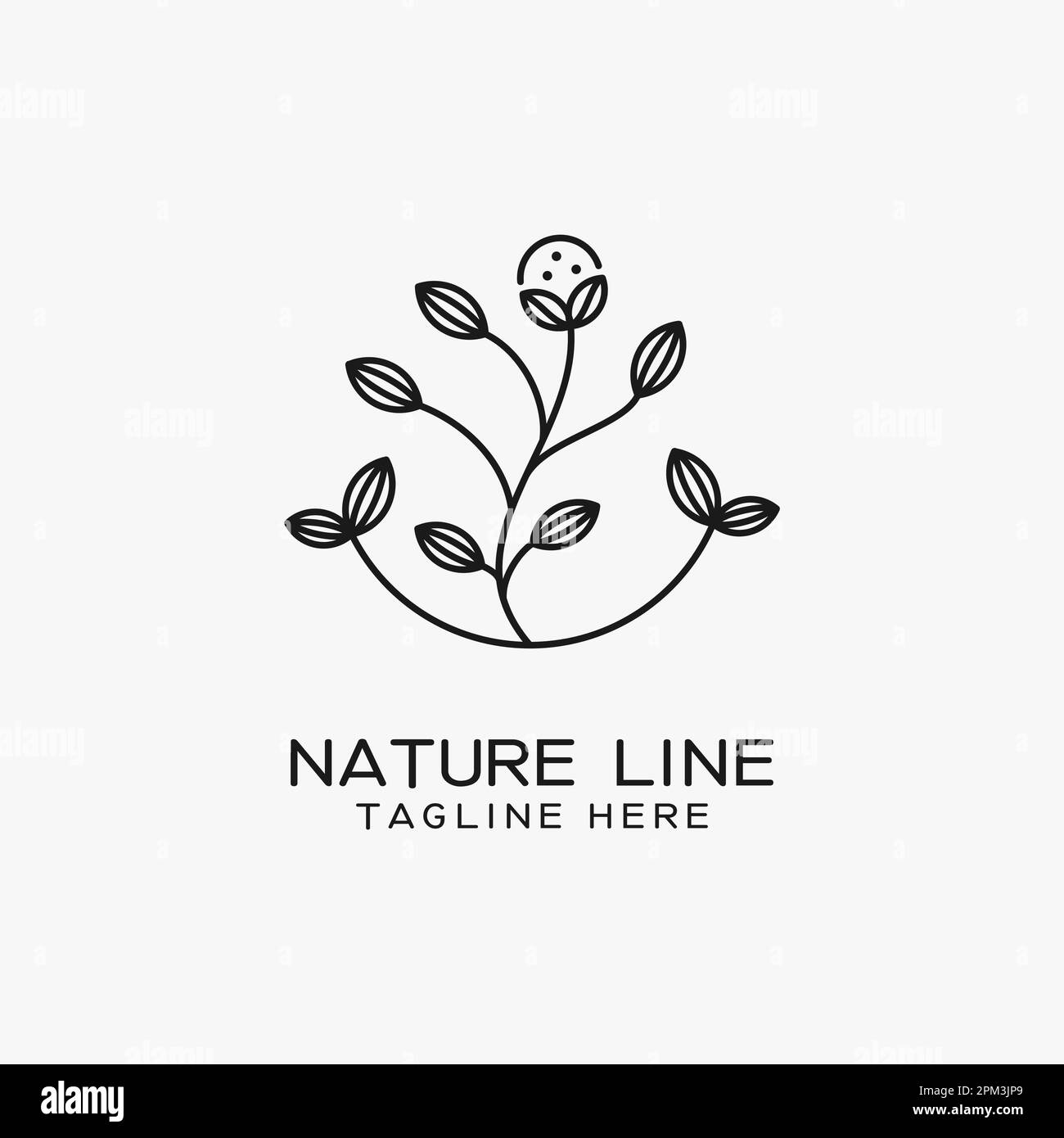 Nature line logo design Stock Vector Image & Art - Alamy