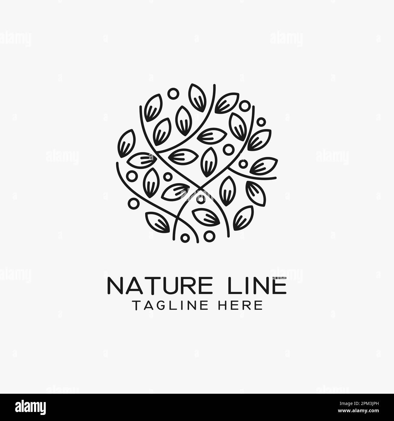 Nature Line Logo Design Stock Vector Image And Art Alamy