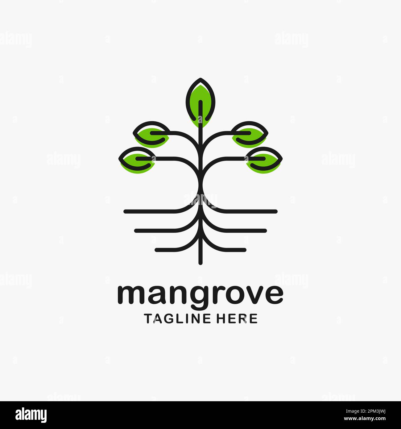 Mangrove tree logo design Stock Vector Image & Art - Alamy