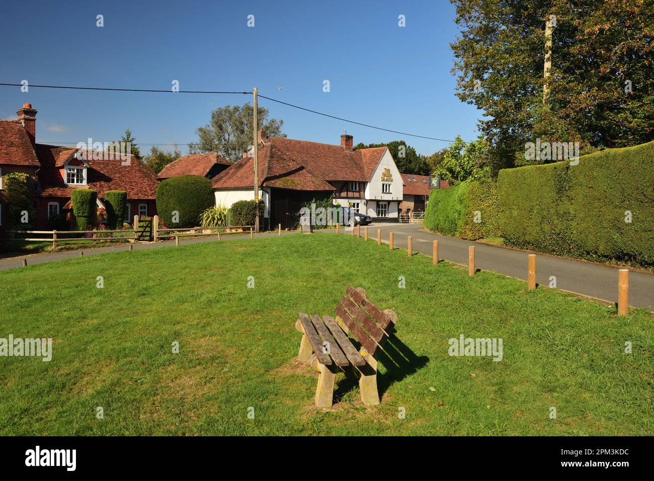 The Green Dragon public house in Alderbury, Wiltshire, seen from the ...