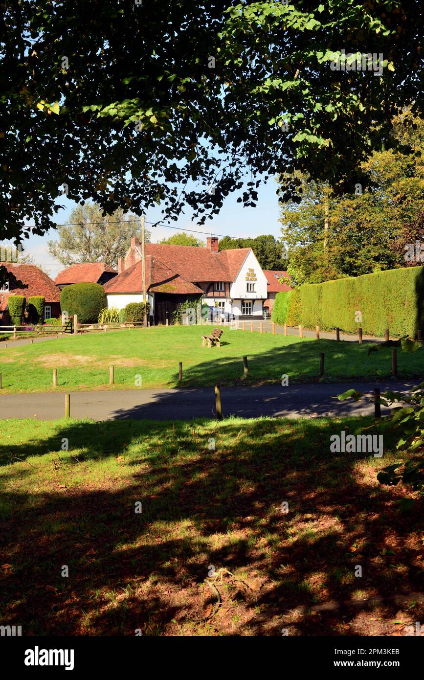 The Green Dragon public house in Alderbury, Wiltshire, seen from the ...