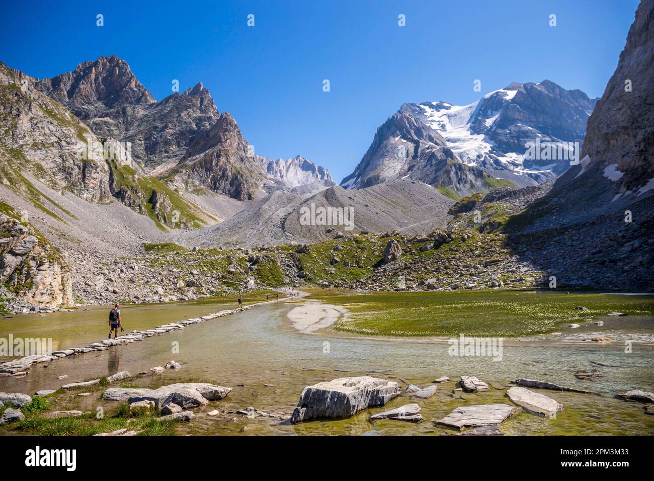 France, Savoie, Pralognan-La-Vanoise, Vanoise National Park, GR55, path ...