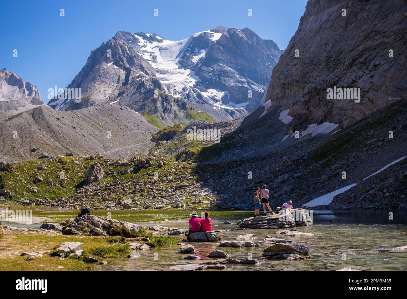 France, Savoie, Pralognan-La-Vanoise, Vanoise National Park, GR55, path ...