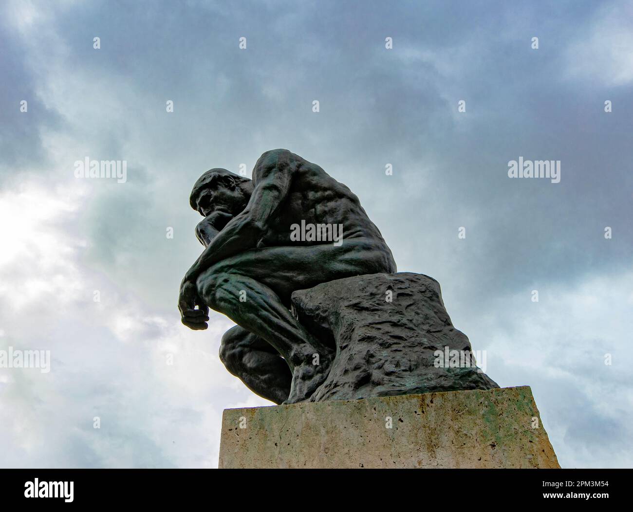 Le Penseur or The Thinker, bronze sculpture by Auguste Rodin; first ...