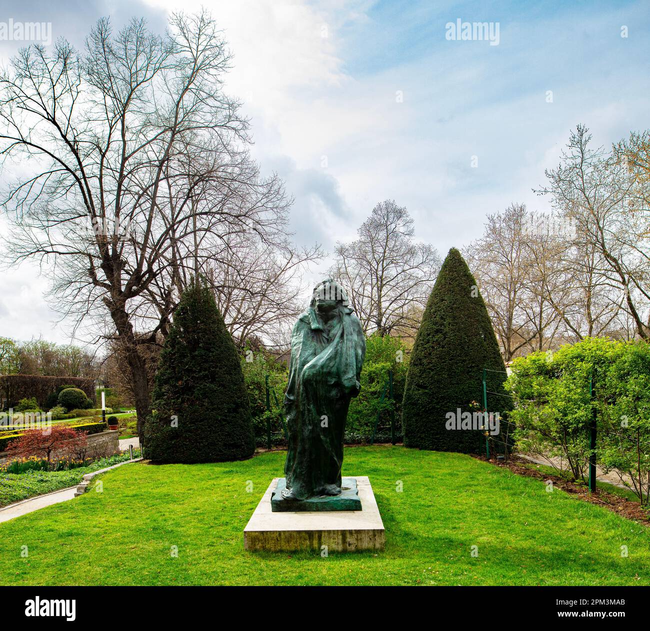 Bronze sculpture of Balzac, 1892-7 by Auguste Rodin in the garden of ...