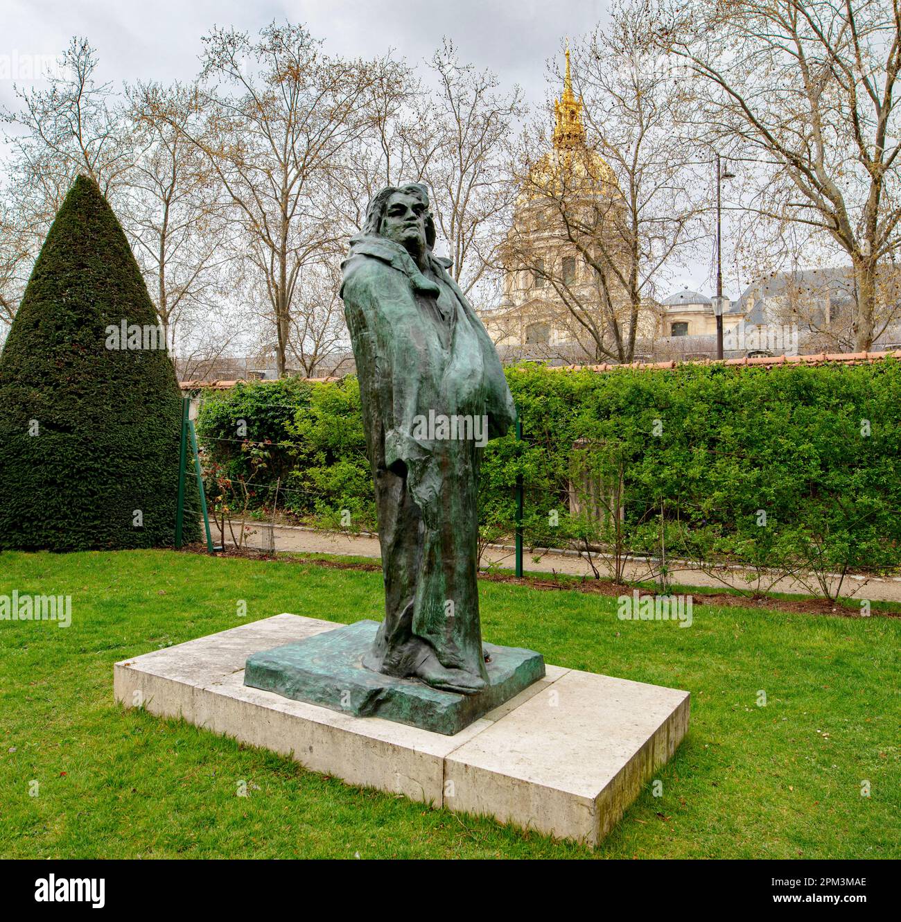 Bronze sculpture of Balzac, 1892-7 by Auguste Rodin in the garden of ...