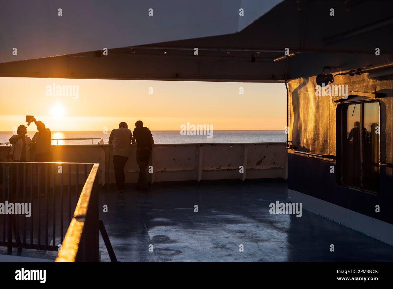 France, Corse du Sud, Propriano, departure of the La Meridionale ferry ...
