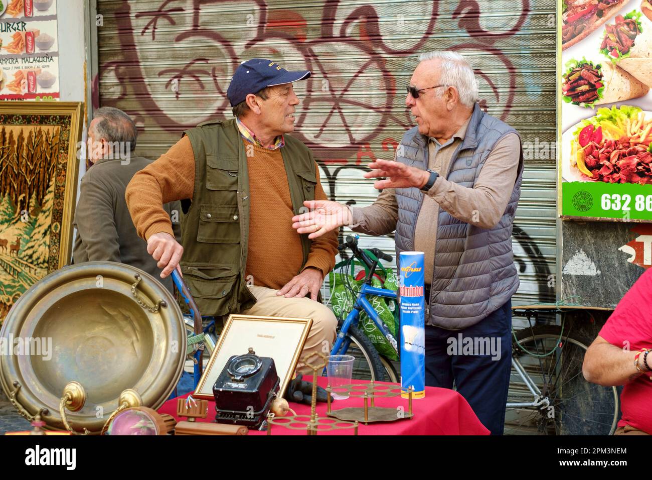 The Thursday Flea market on Feria street. Seville Andalucia Spain. This ...