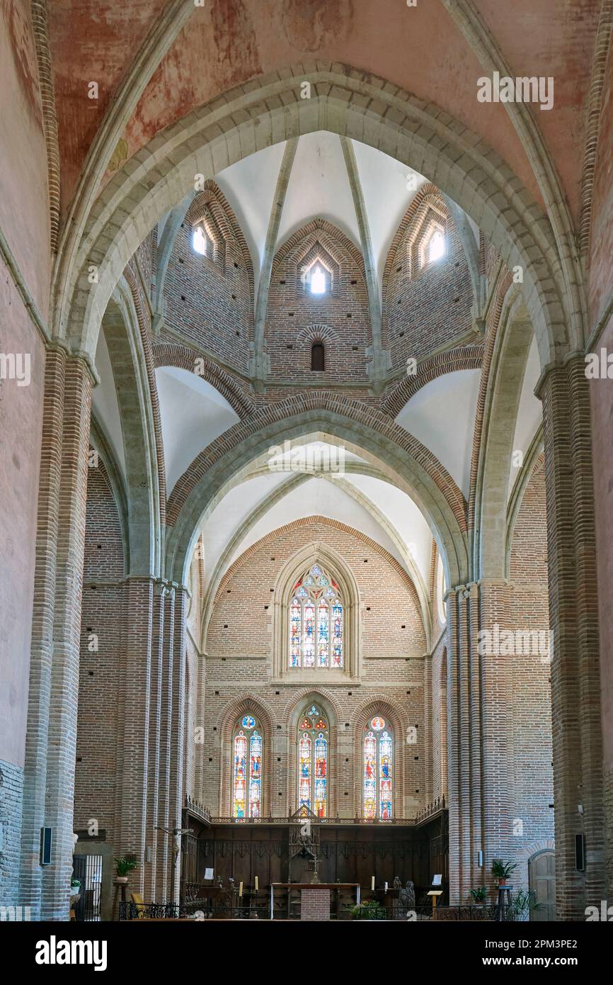 France, Gers, Simorre, Notre Dame de l'Assomption church, Nave, Cupola ...