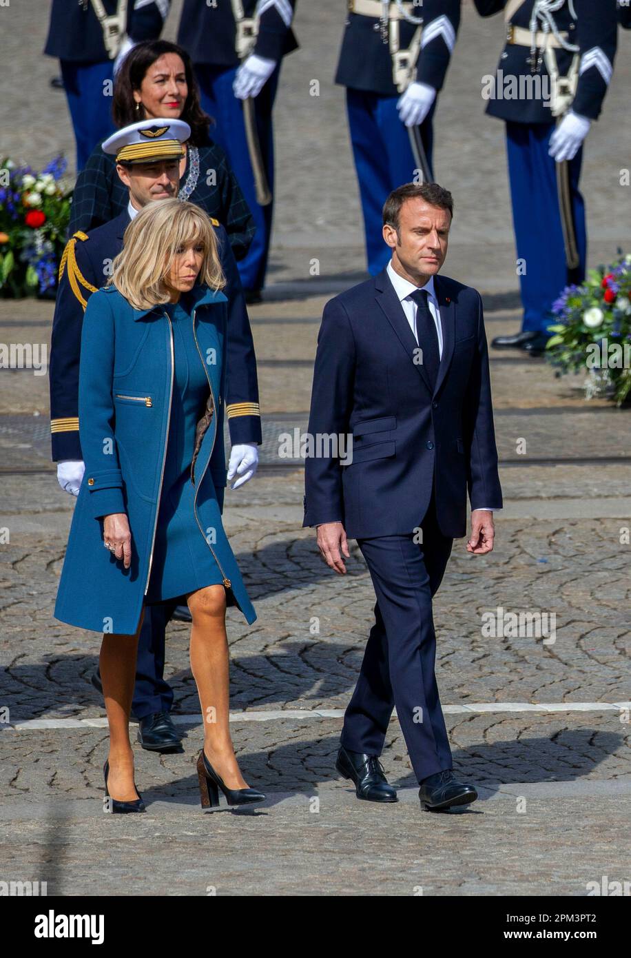 Amsterdam, Netherlands. 11th Apr, 2023. President Emmanuel Macron and ...
