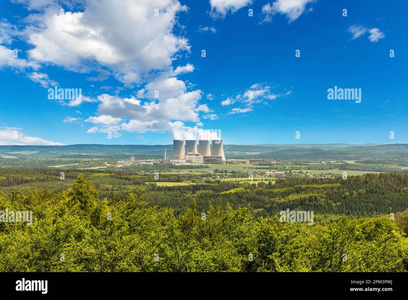 Nuclear power plant Temelin in Czech Republic. Europe Stock Photo - Alamy