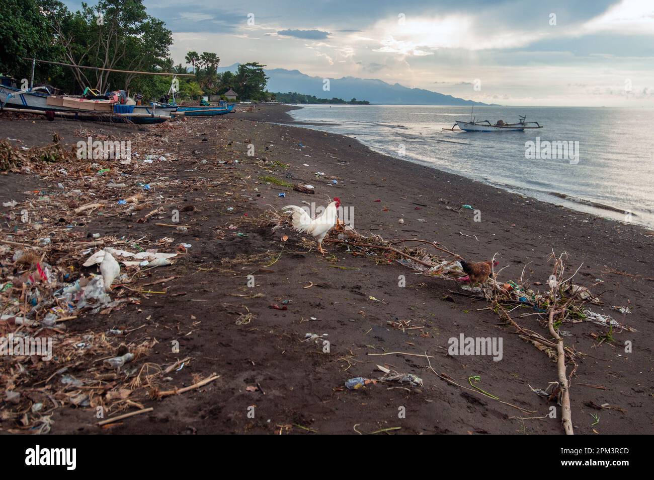 Lokapaksa, Buleleng, Bali, Indonesia. 24th Mar, 2023. Polluted beaches ...